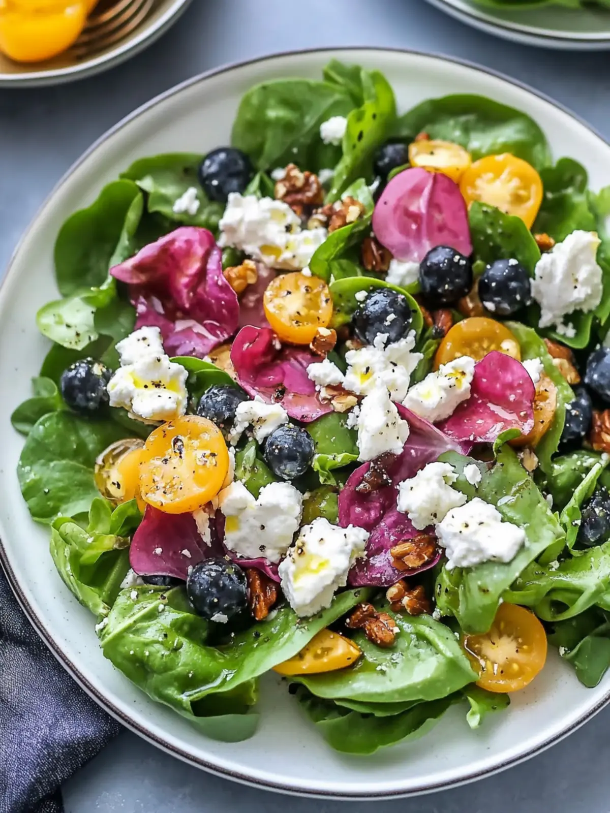 Tasty Easter Spring Salad with Goat Cheese for a Delicious Twist
